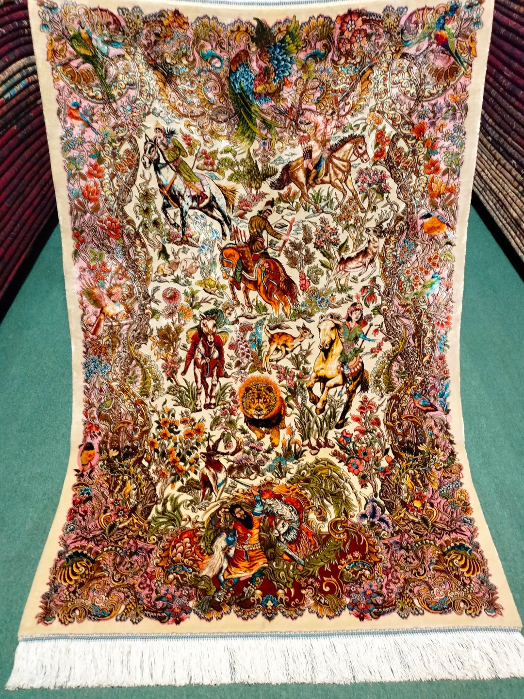 33 X 410 Feet. Beautiful Oriental Pure Silk East Turkistan Uyghur Pure ...