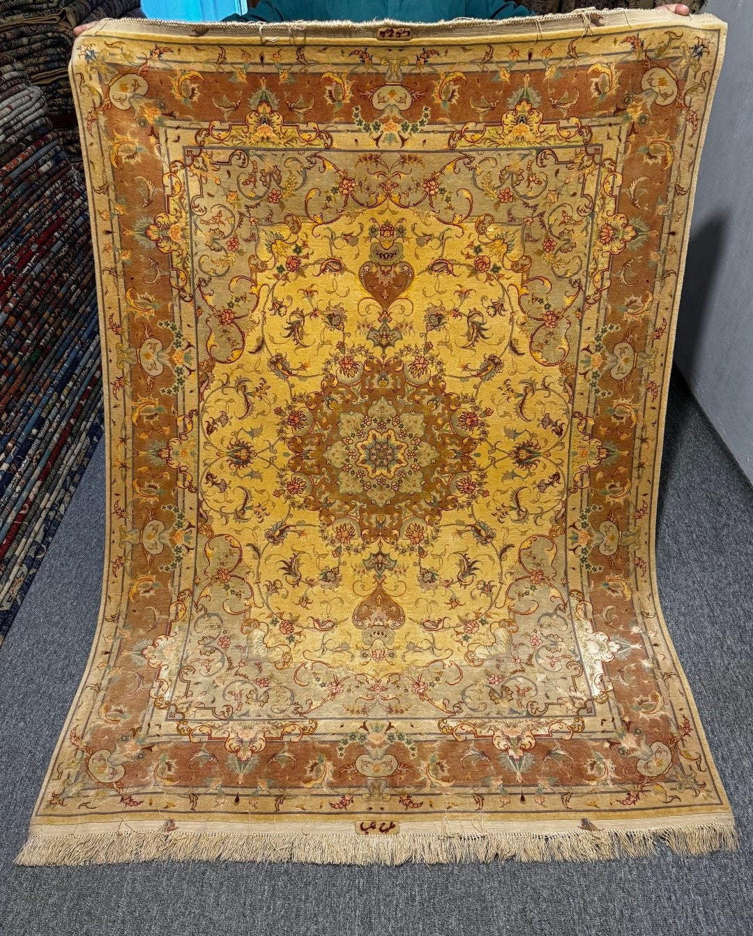 5 X 6"9 Ft. Royal Tabriz Persian Style Area Rug - Beige Handmade ...