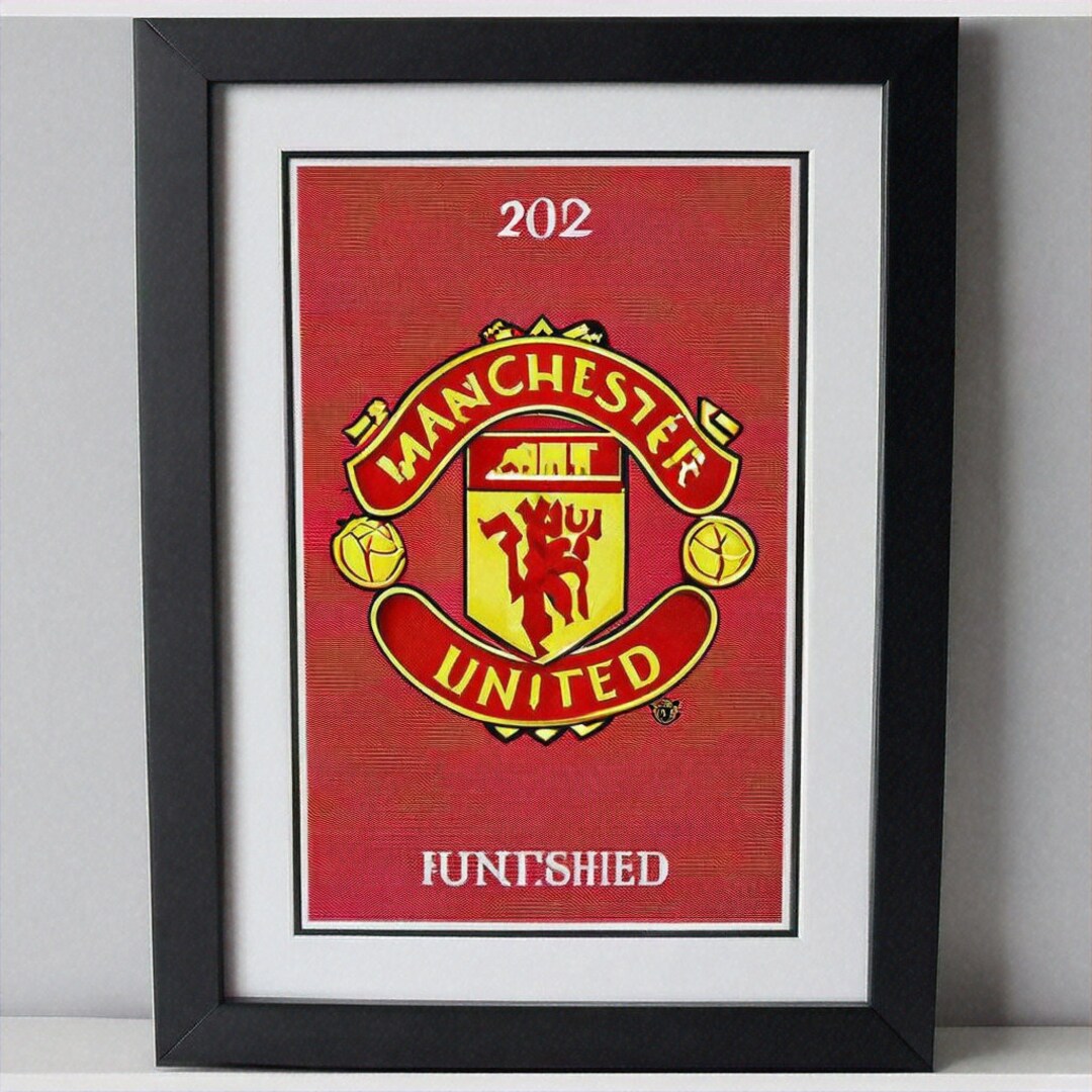 Manchester United Football Team Framed Picture - Etsy