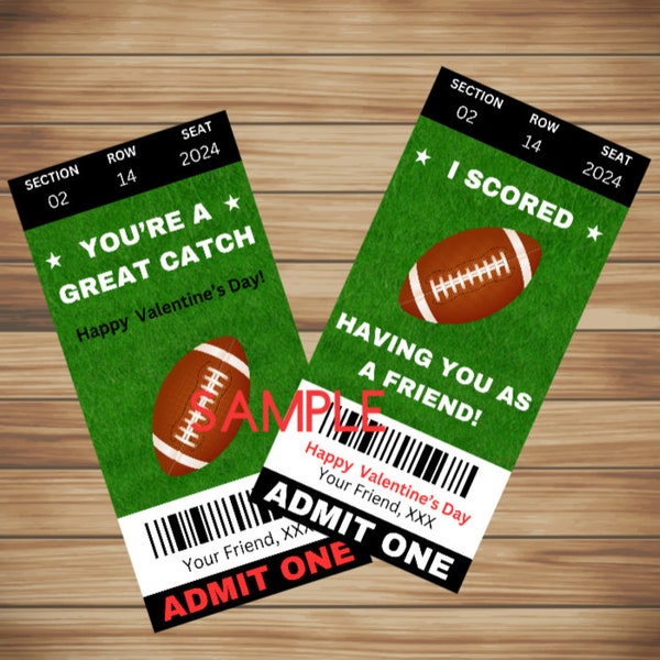 Football Valentine - Etsy