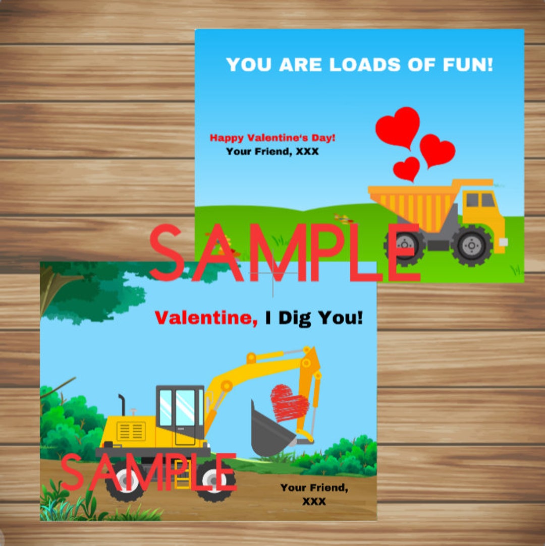 Kids Truck Valentines Day Cards *EDITABLE* and Print Friendly. Great ...