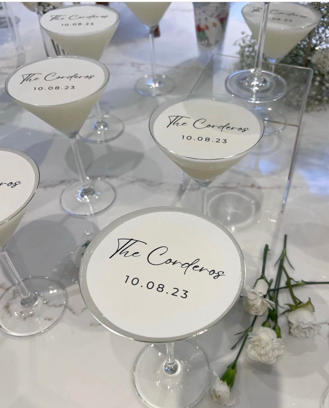 Edible Drink Topper! (pre Cut) Wedding, Birthdays & More! - Etsy