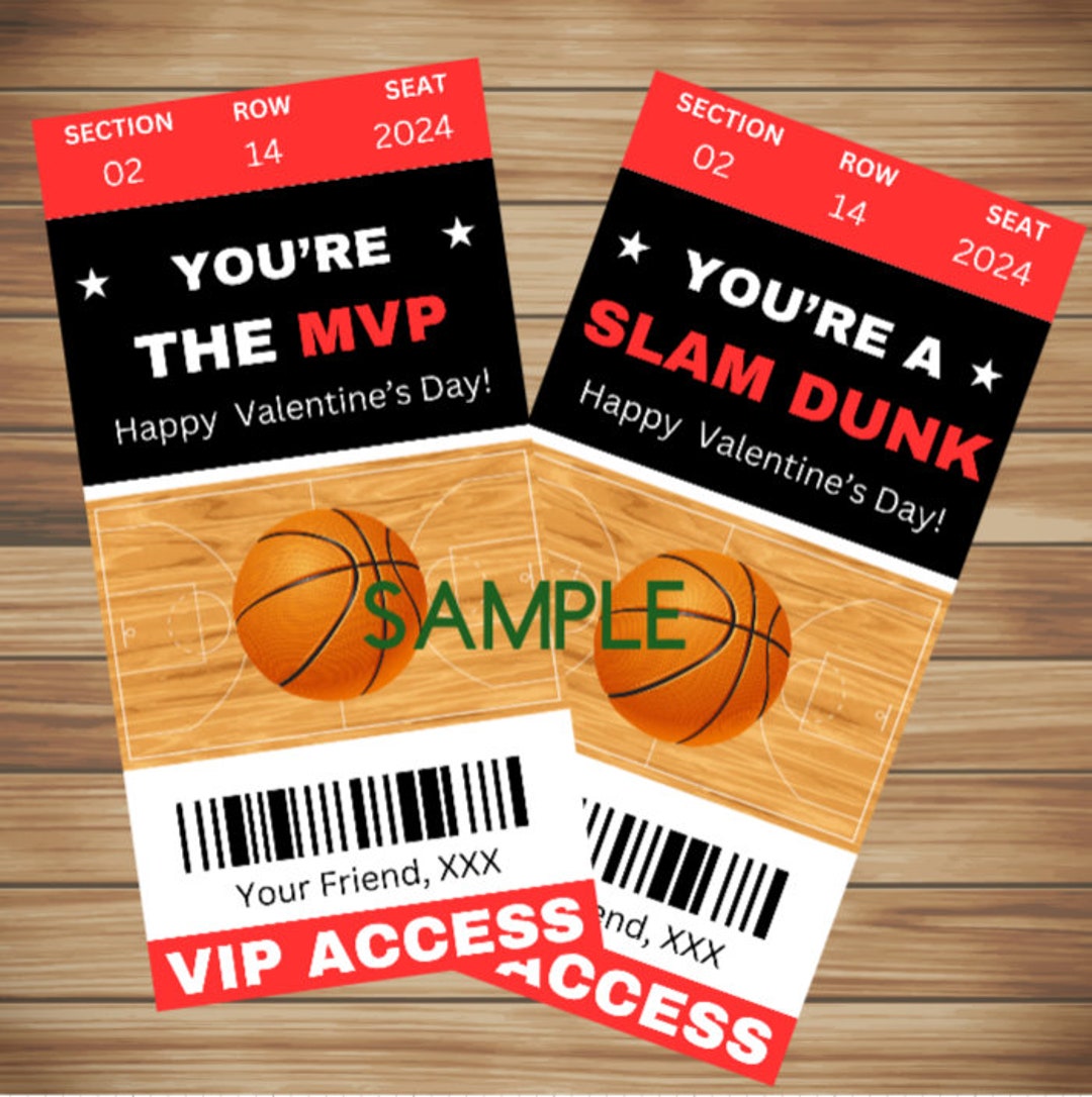 Kids Basketball Valentines Day Cards *EDITABLE* and Print Friendly ...