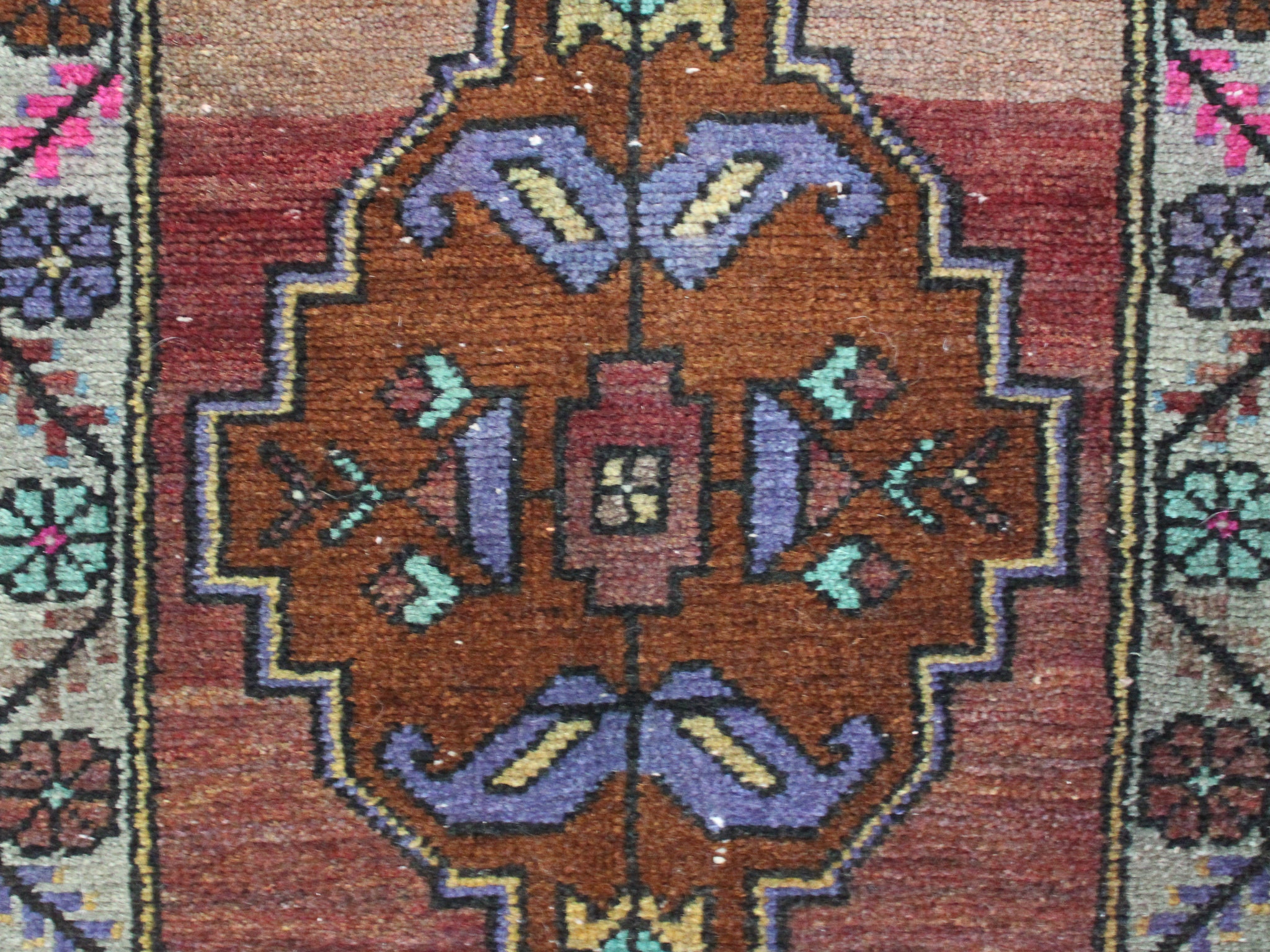 Home & Living 'Mint Chocolate Chip' Vintage Turkish Mini Rug Floor ...