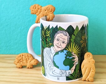 David Attenborough Mug - Etsy