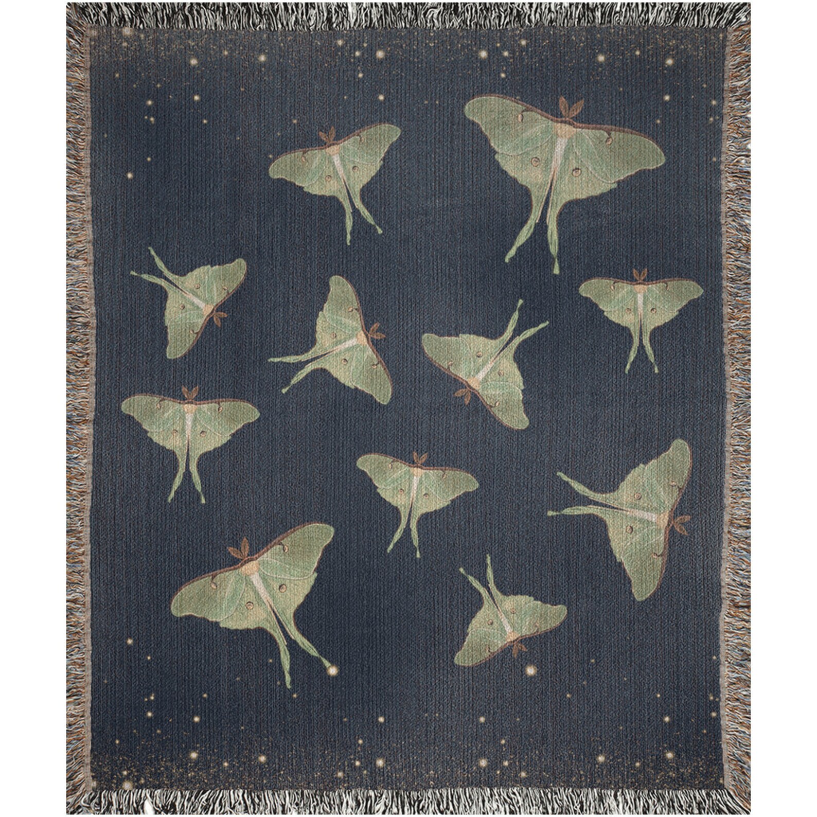 Luna Moth Blanket Throw Moon Moth Couch Blanket Luna Moth Tapestry Gift ...