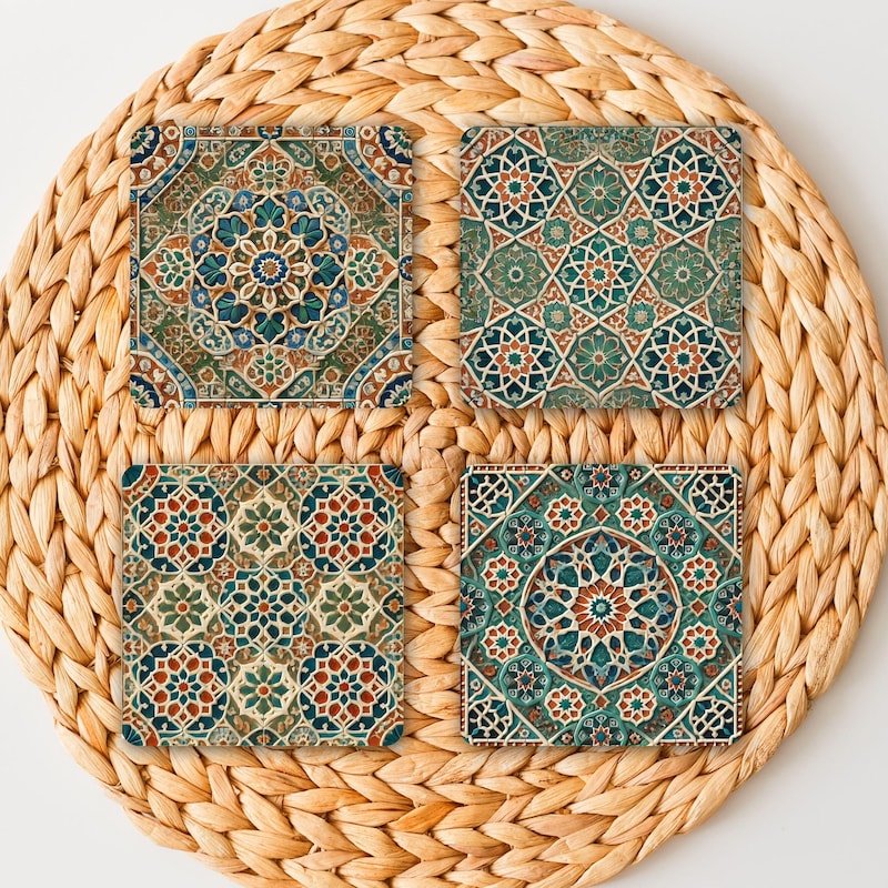 Moroccan Coasters - Etsy