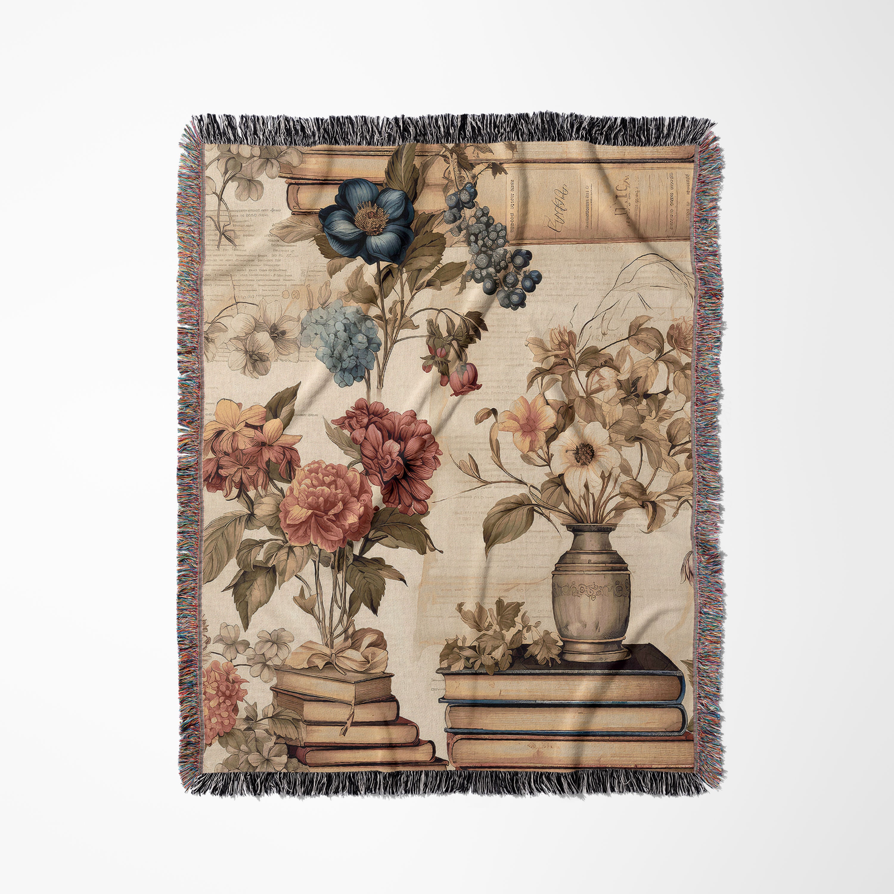 Book Woven Blanket Book Themed Reading Throw Blanket for Couch, Book ...