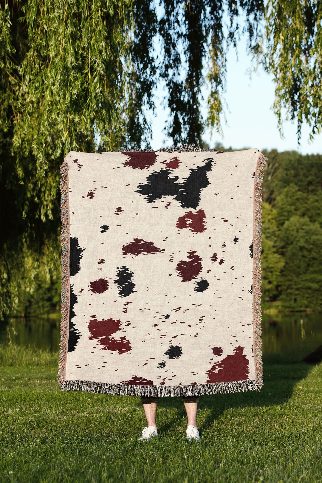 Cowhide Blanket, Cow Print Throw, Animal Print Throw Blanket for Couch ...
