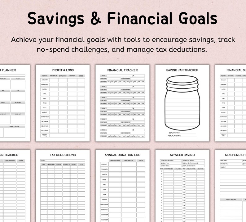 Printable Budget Planner Bundle | Personal Finance Binder | Finance ...