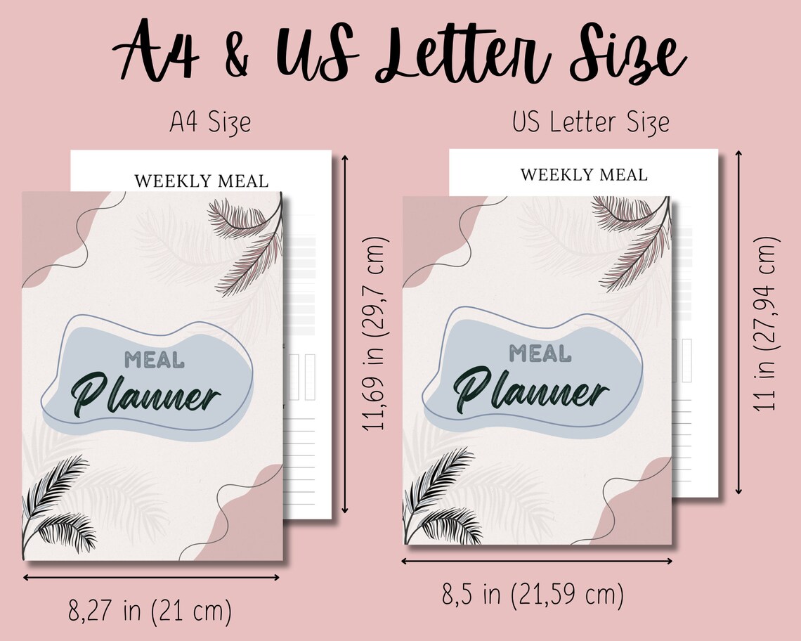 Meal Planner Printable PDF, Diet Prep Planner, Meal Preparation, Food ...