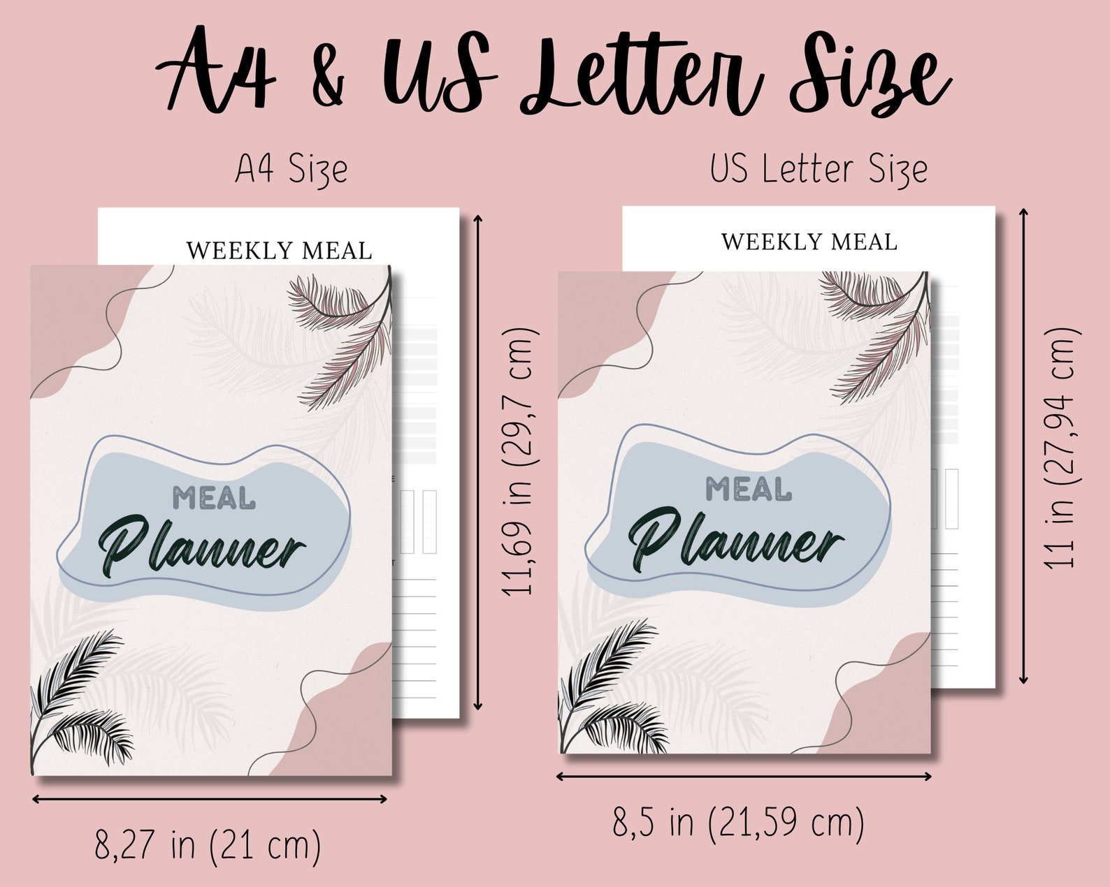 Meal Planner Printable PDF, Diet Prep Planner, Meal Preparation, Food ...