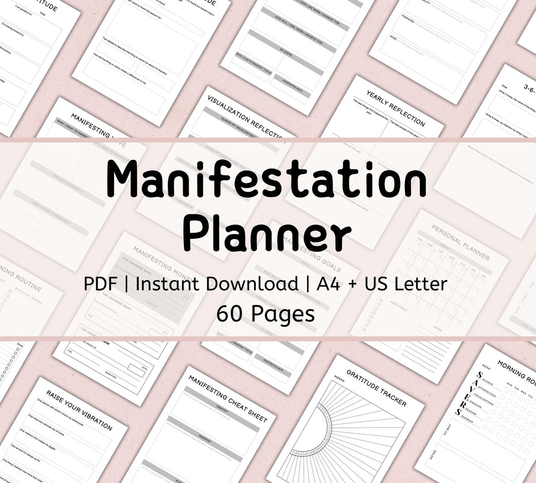2025 Printable Manifestation Planner Law of Attraction Workbook Dream ...
