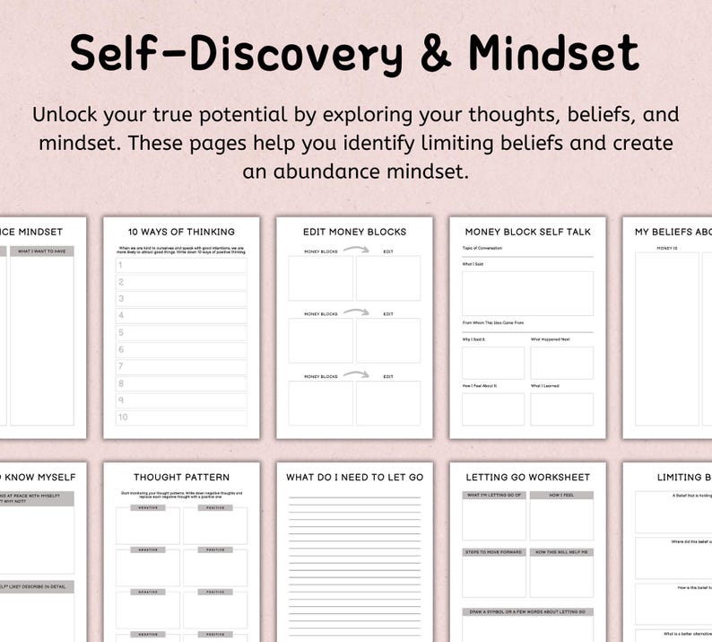 2025 Manifestation Printable Journal | Law of Attraction Workbook ...