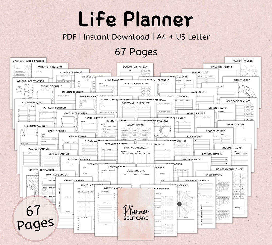 Printable Life Planner | Personal Finance Planner Bundle | Home ...