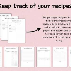Meal Planner Printable PDF, Diet Prep Planner, Meal Preparation, Food ...