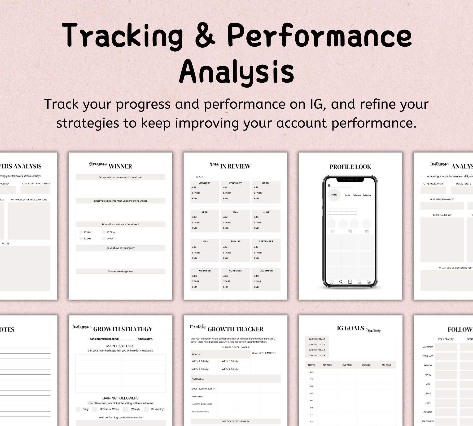 Instagram Business Printable Planner | Insta Growth Planner | IG Post ...