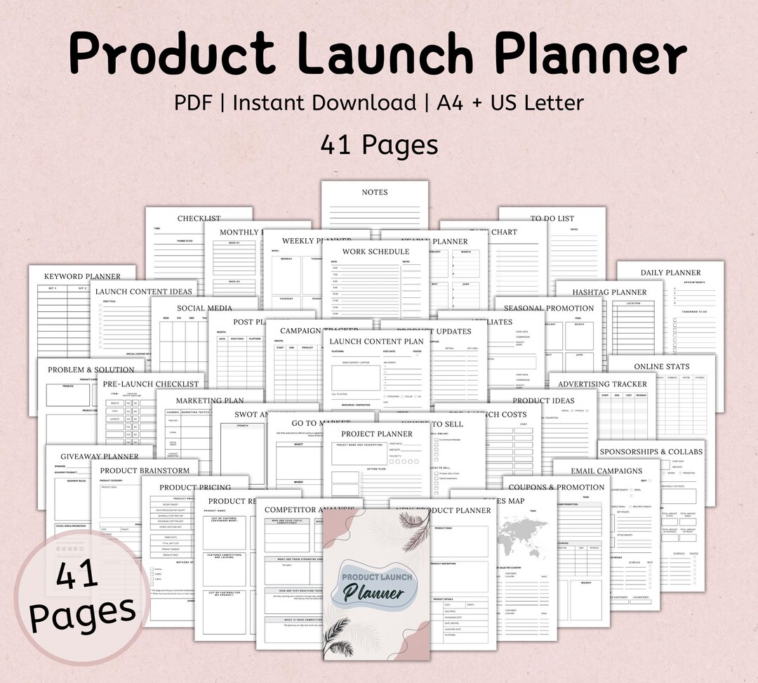 Printable New Product Launch Planner, Product Organizer, Ultimate ...