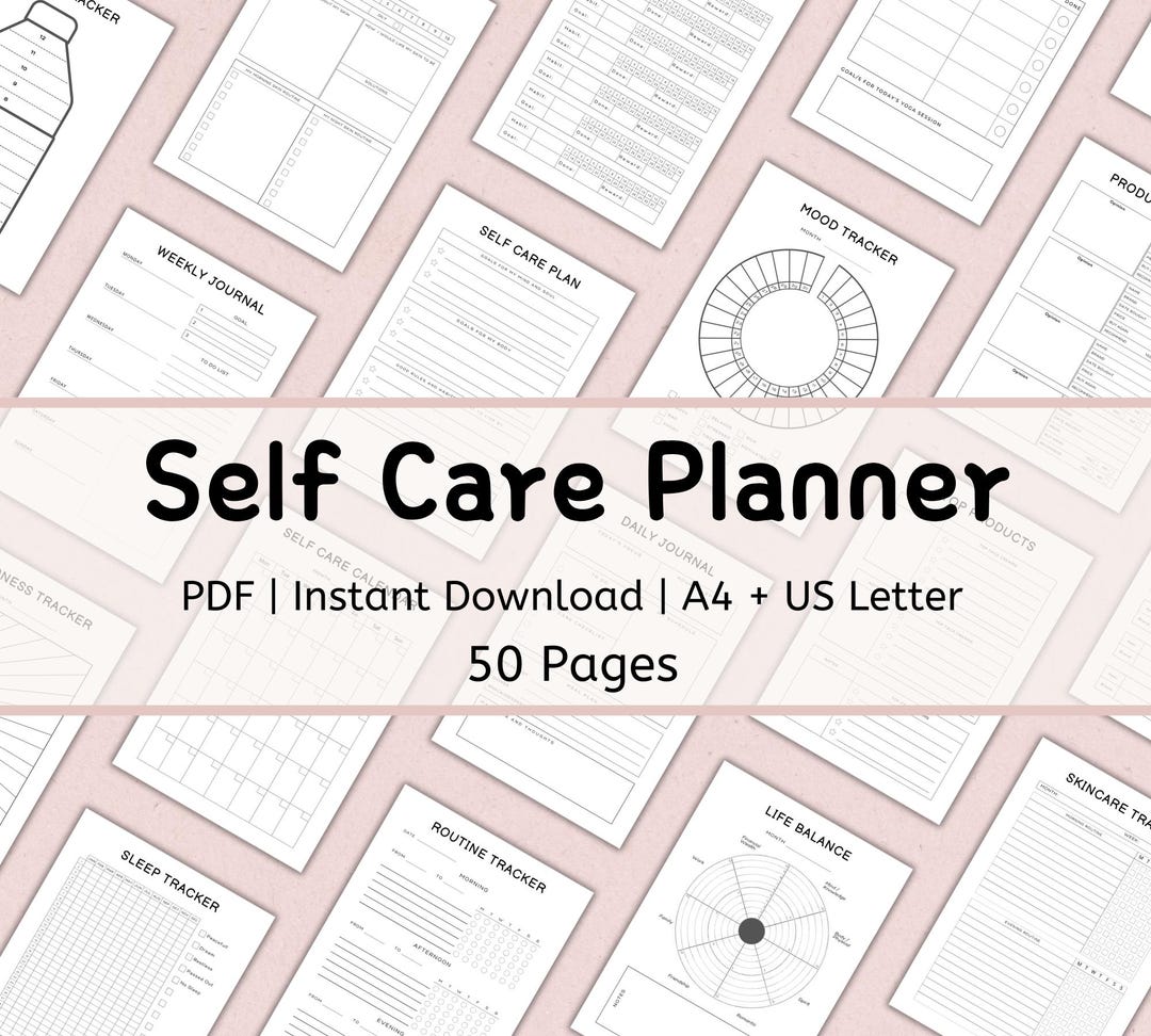Printable Self-care Planner | Self-love Journal Inserts | Mindfulness ...