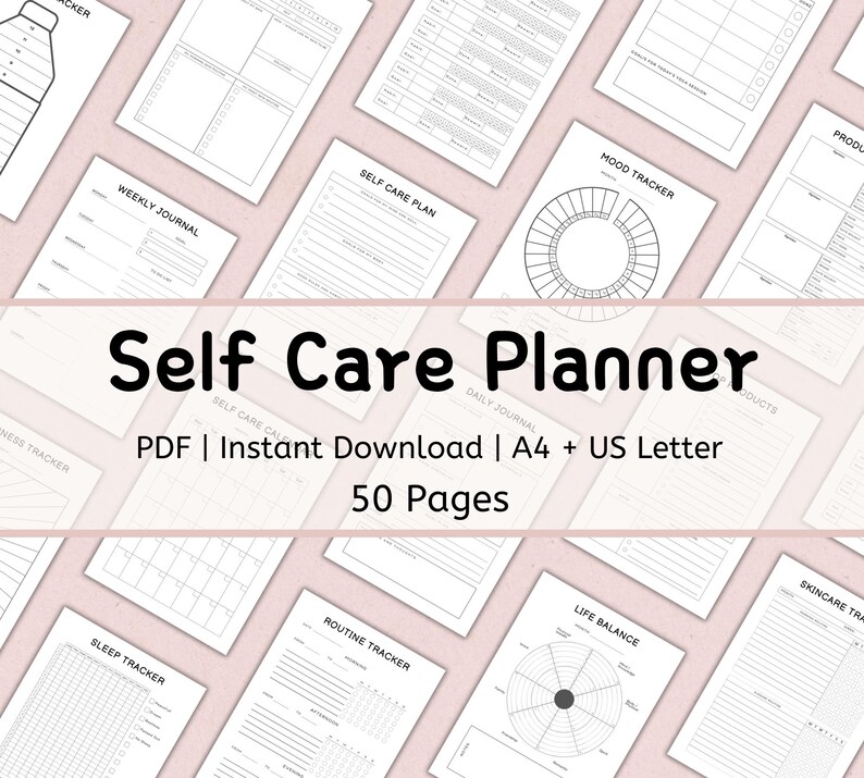 Printable Self-care Planner Self-love Journal Inserts Mindfulness ...