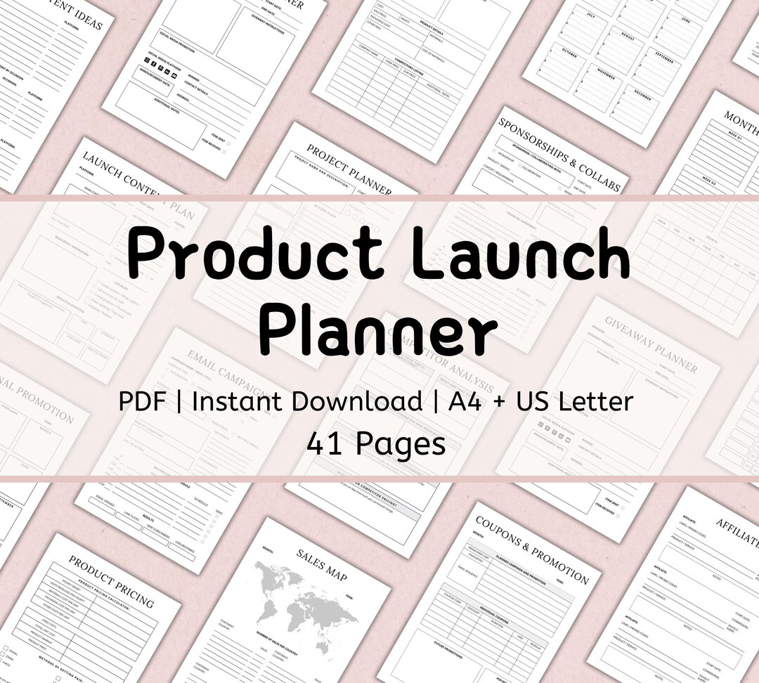 Printable New Product Launch Planner, Product Organizer, Ultimate ...