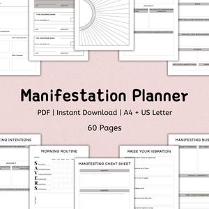 2025 Manifestation Printable Journal | Law of Attraction Workbook ...