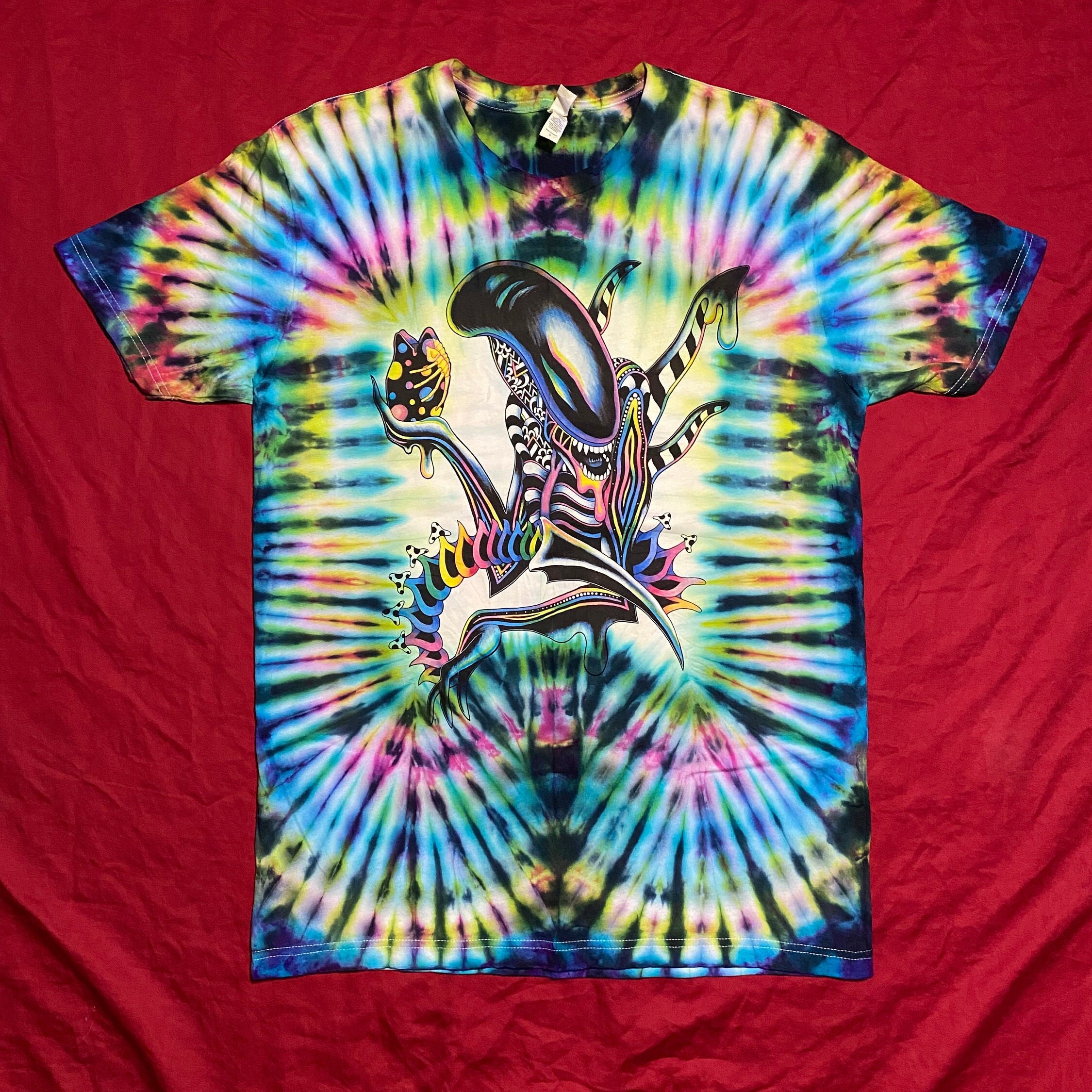 Xenomorph Alien Acid for Blood Tie Dye Graphic Shirt Art by Brizbazaar ...
