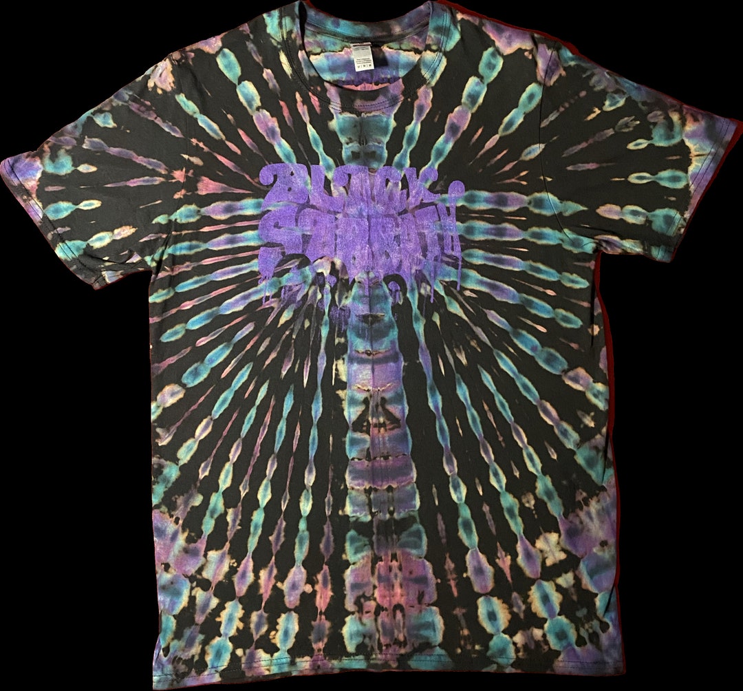 Black Sabbath Purple Graphic Tee Reverse Tie Dye Shirt - Etsy