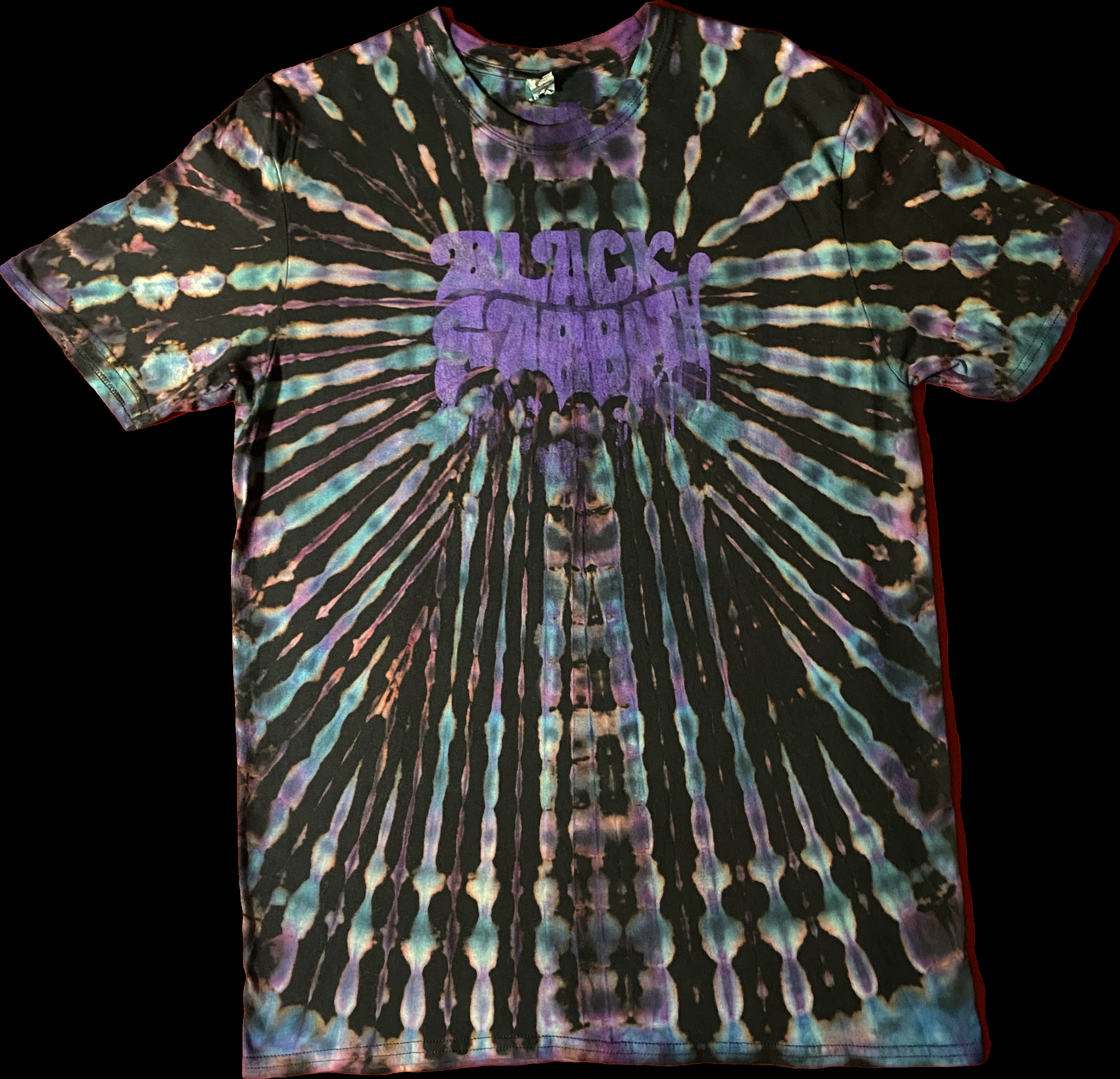 Black Sabbath Purple Graphic Tee Reverse Tie Dye Shirt - Etsy