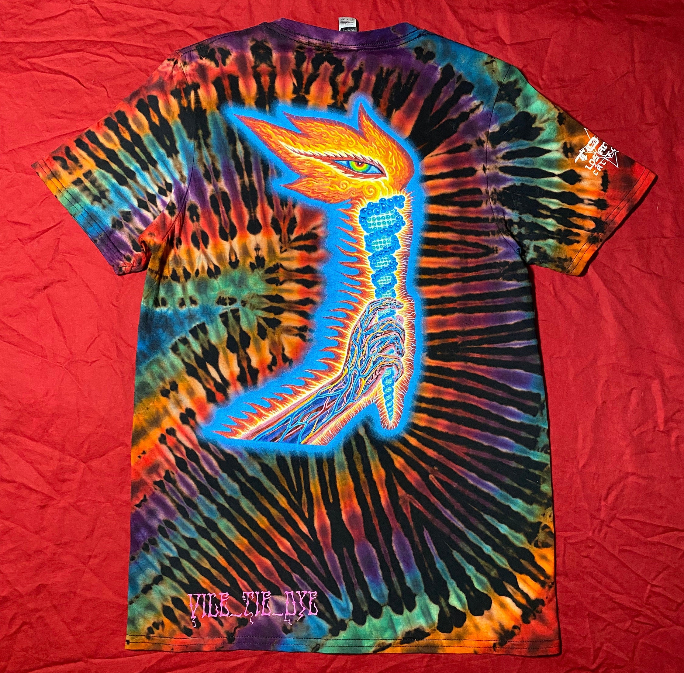 Tool Torch Back Graphic Reverse Tie Dye Shirt Etsy
