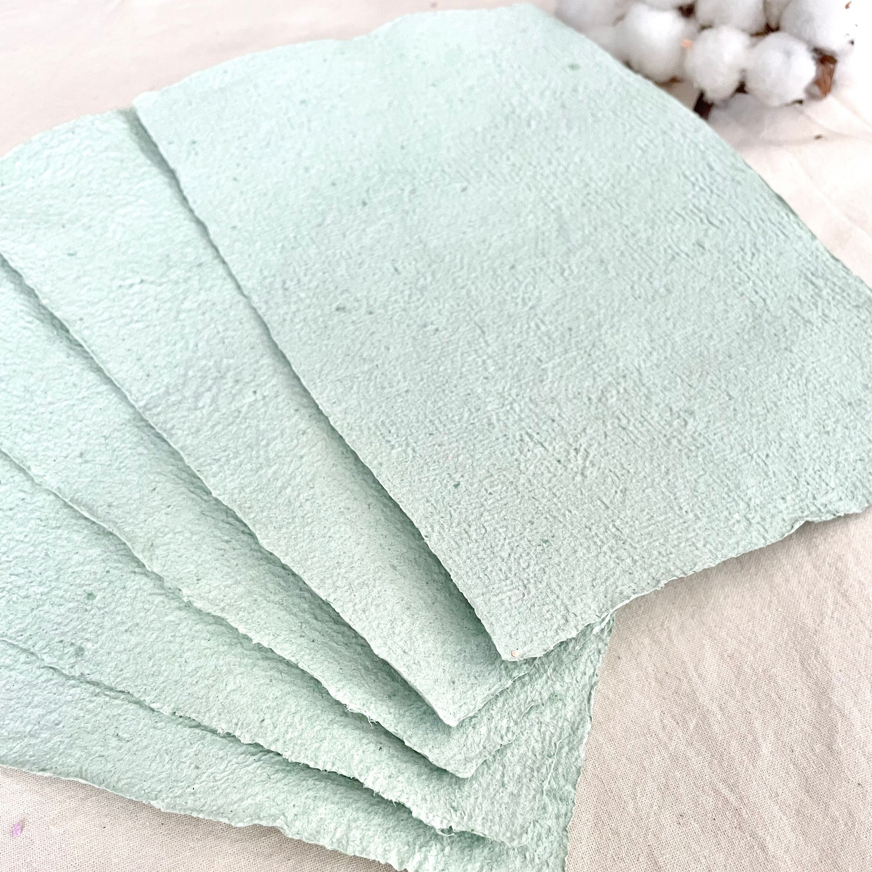 Mint green handmade paper bundle Grande Charta | Etsy