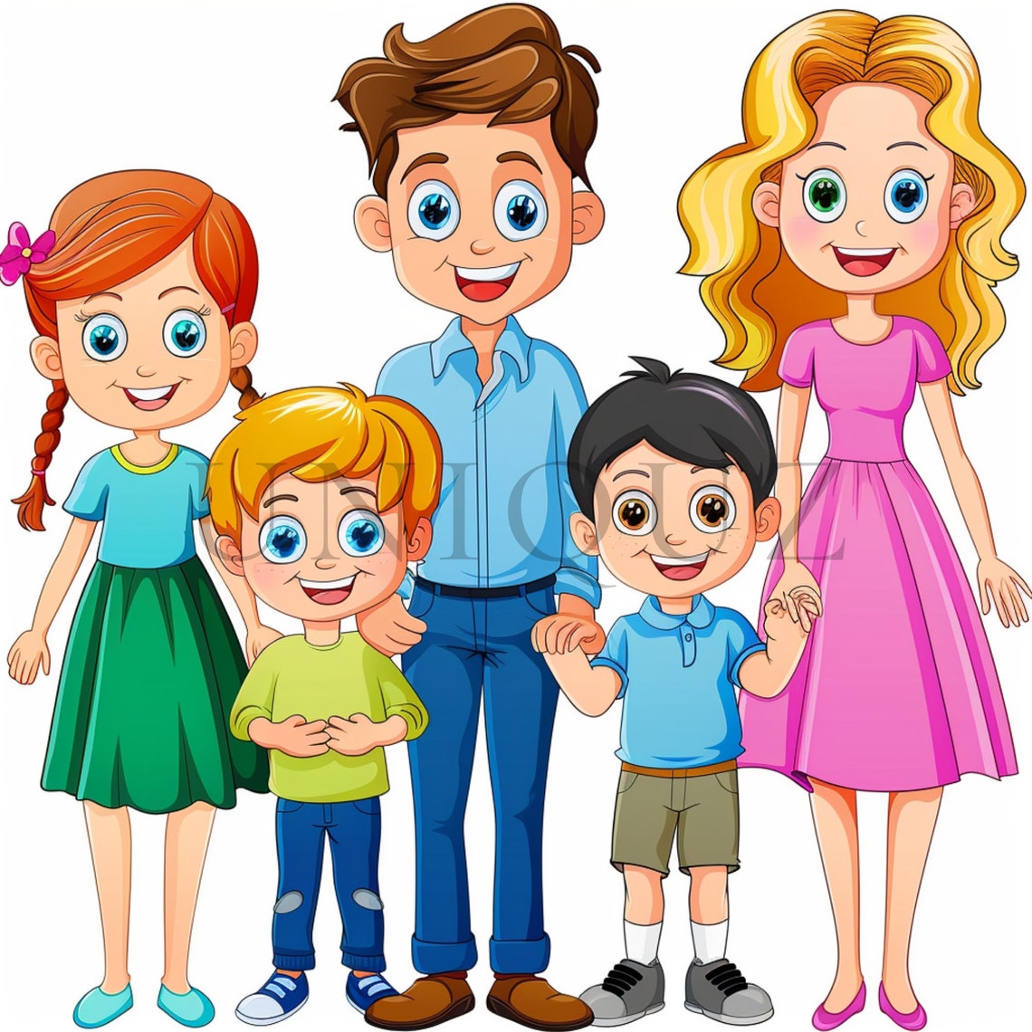 Family Clipart 10 High Quality Jpgs Digital Download Family Portrait ...