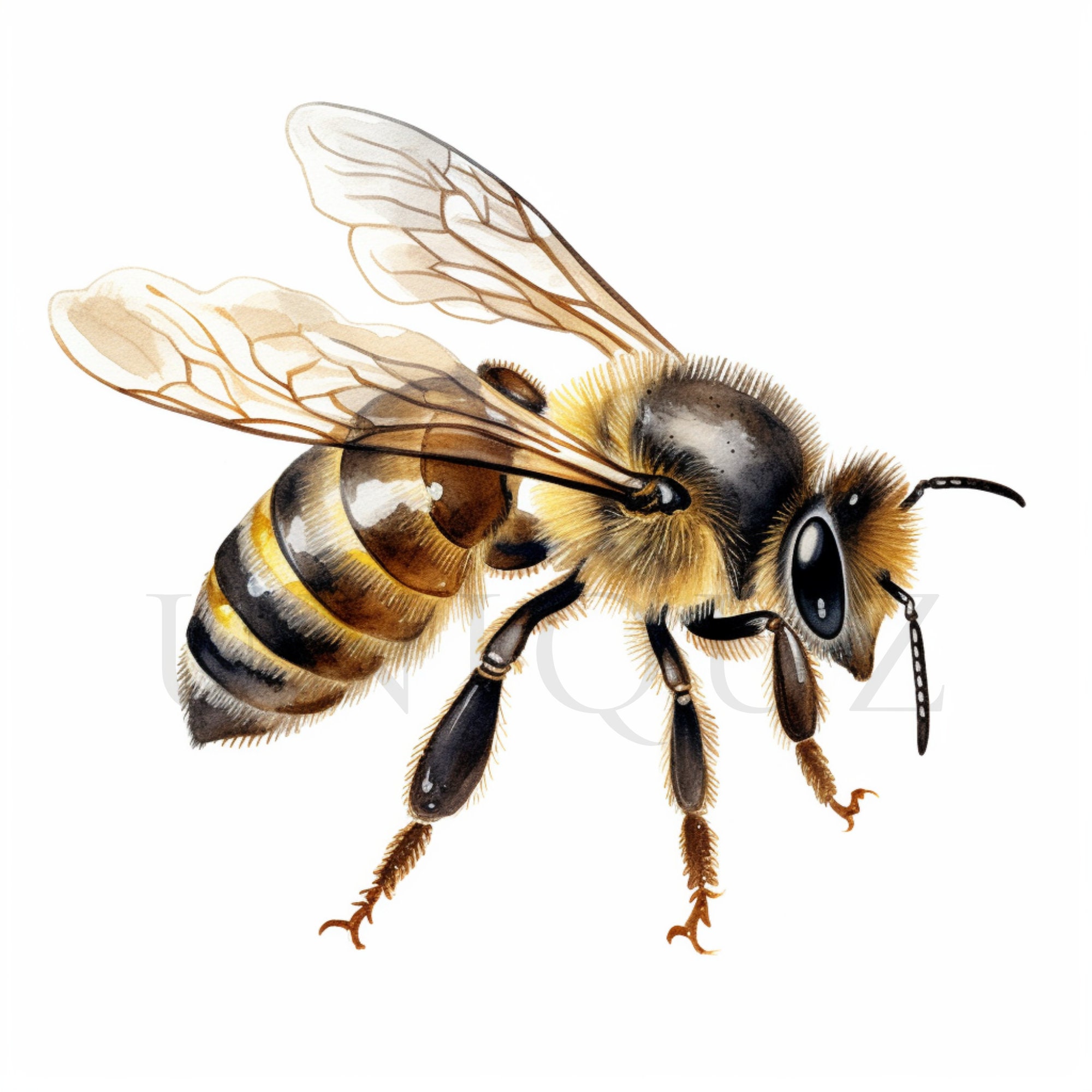 Watercolor Bee Clipart 10 High Quality Jpgs Bee Clip Art Cute Bee Clip ...