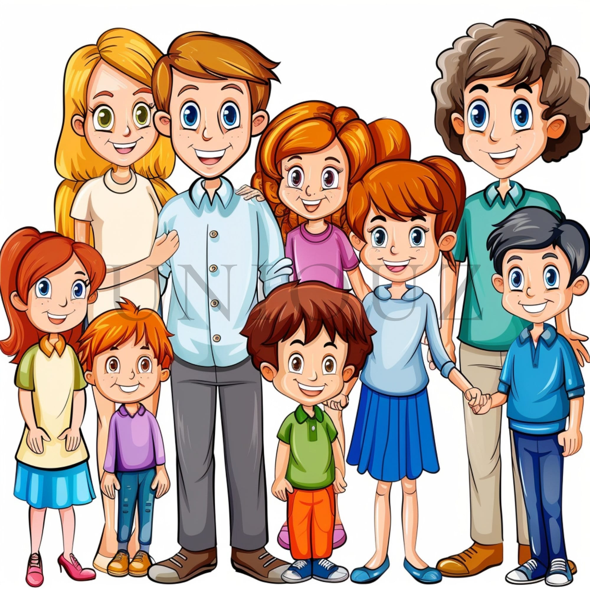 Family Clipart 10 High Quality Jpgs Digital Download Family Portrait ...
