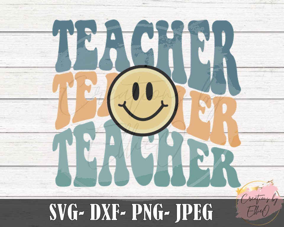 Retro Teacher Smiley - Etsy