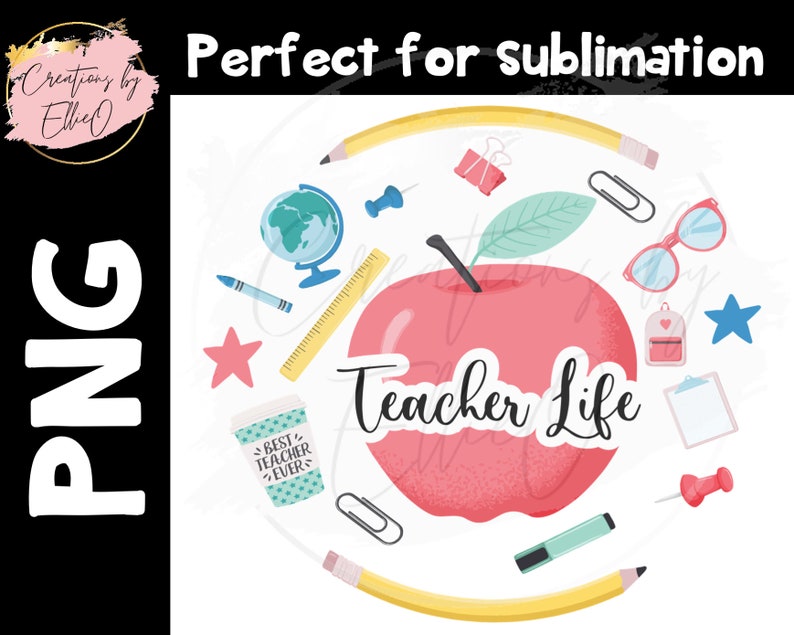Teacher Life Png, Teacher Sublimation Png, Png for Sublimation, - Etsy