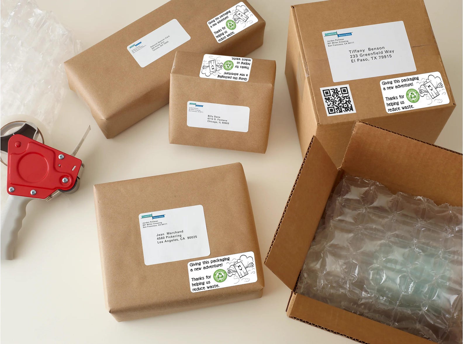 Printable Avery 5163 Label Templates for Reused Shipping Materials ...