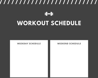 Home Cycle Workout Planner Tracker PDF Printable Schedule - Etsy