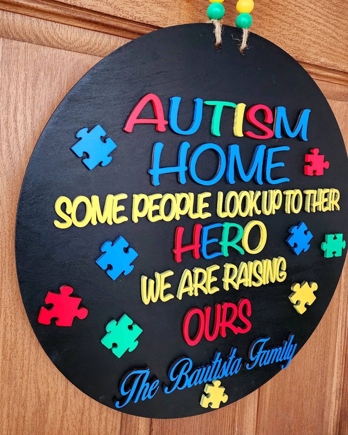 Autism Door Hanger, Autism Door Wreath, Autism, Autism Awareness ...