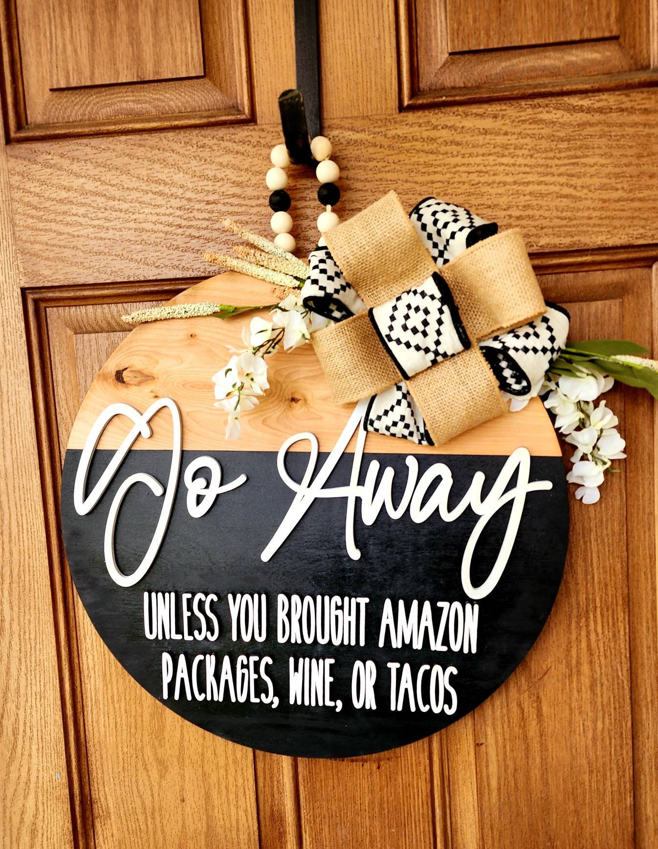 Go Away Wreath, Go Away Hanger, Go Away Sign, Go Away Door Hanger, Go ...