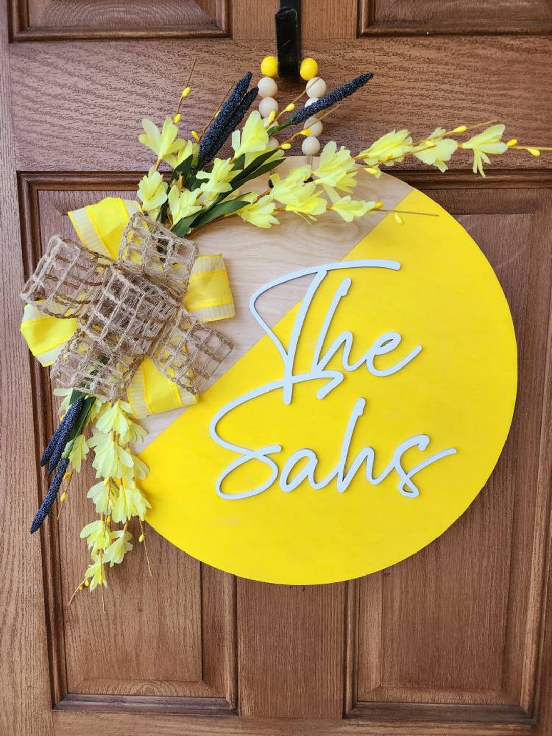 Name Door Sign, Name Door Hanger, Name Door Wreath, Name Door, Family ...