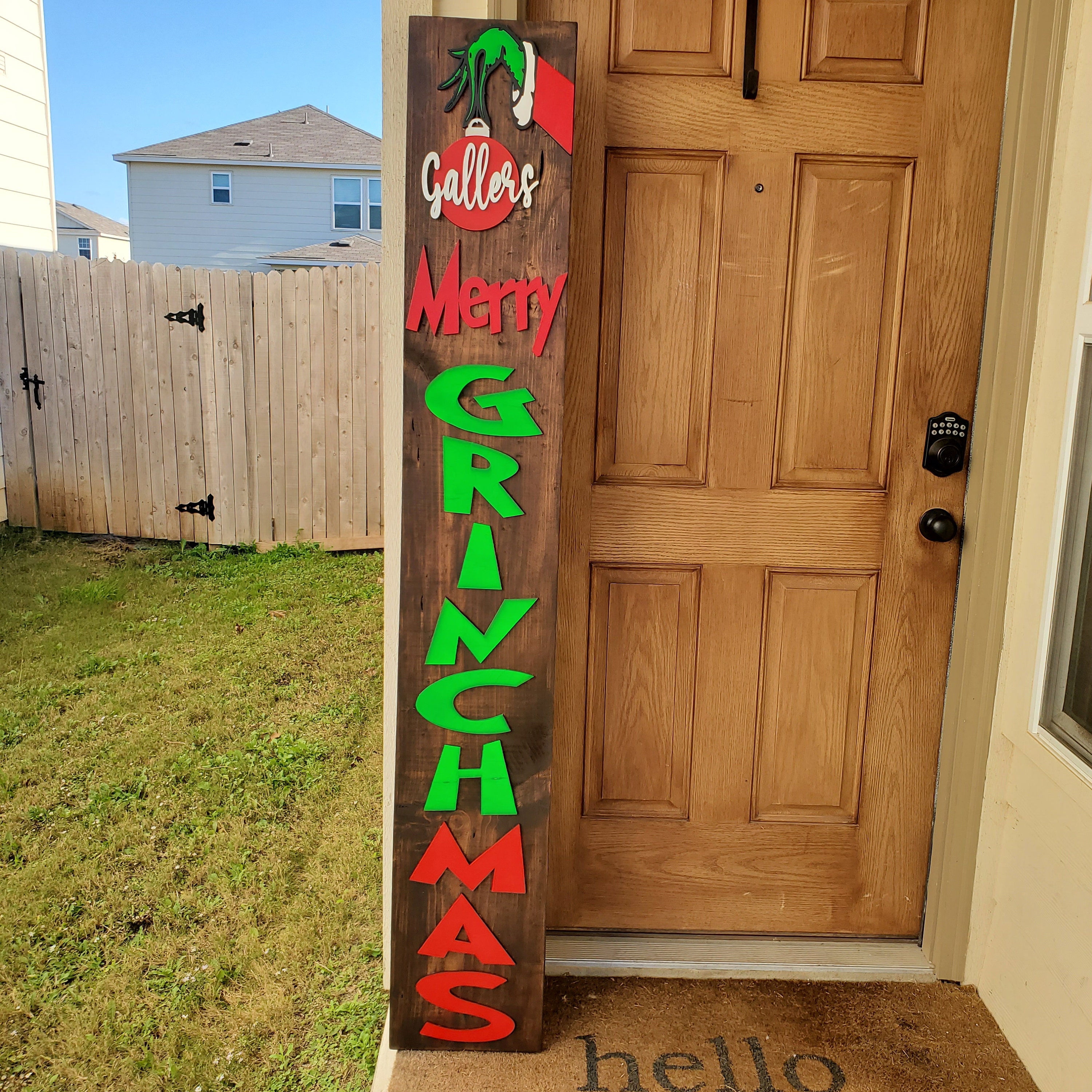 Grinch, Grinch Sign, Merry Grinchmas, Grinch Decor, Grinch Hand, Grinch ...