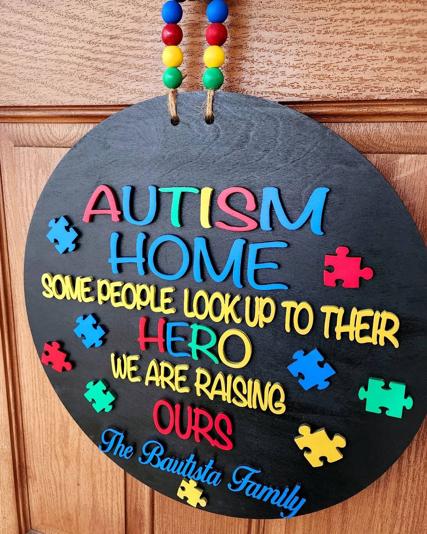 Autism Door Hanger, Autism Door Wreath, Autism, Autism Awareness ...