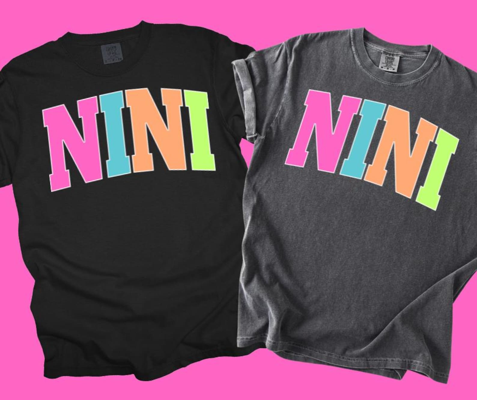 Digital NINI Varsity Font - Multiple Colors - PNG 300dpi Digital Design ...