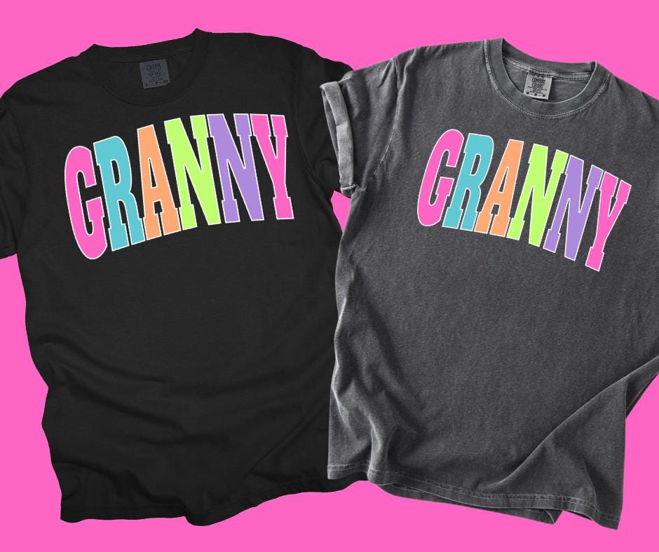 Digital GRANNY Varsity Font - Multiple Colors - PNG 300dpi Digital ...