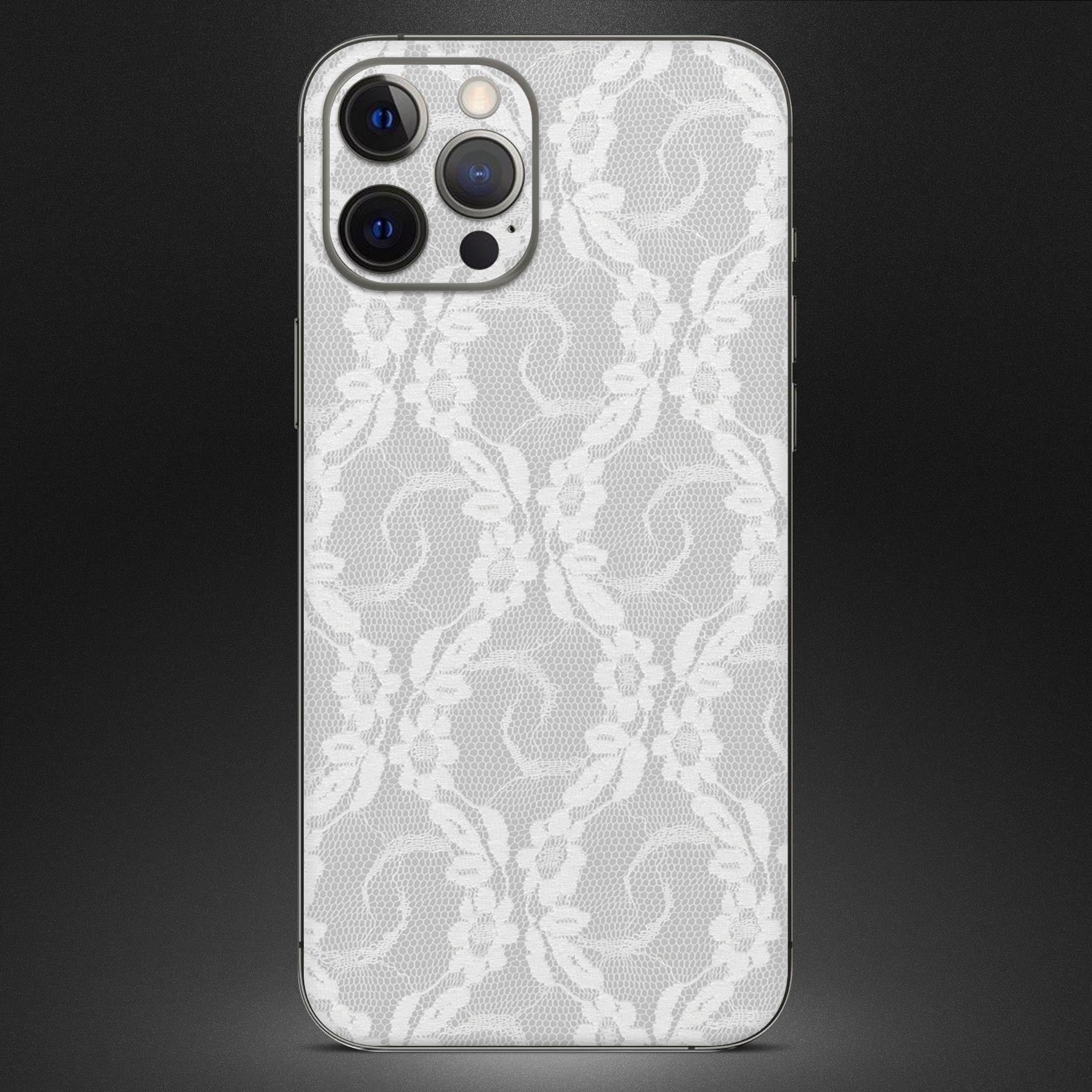 White Floral Lace // Full-body Skin Decal Wrap Cover for Apple - Etsy