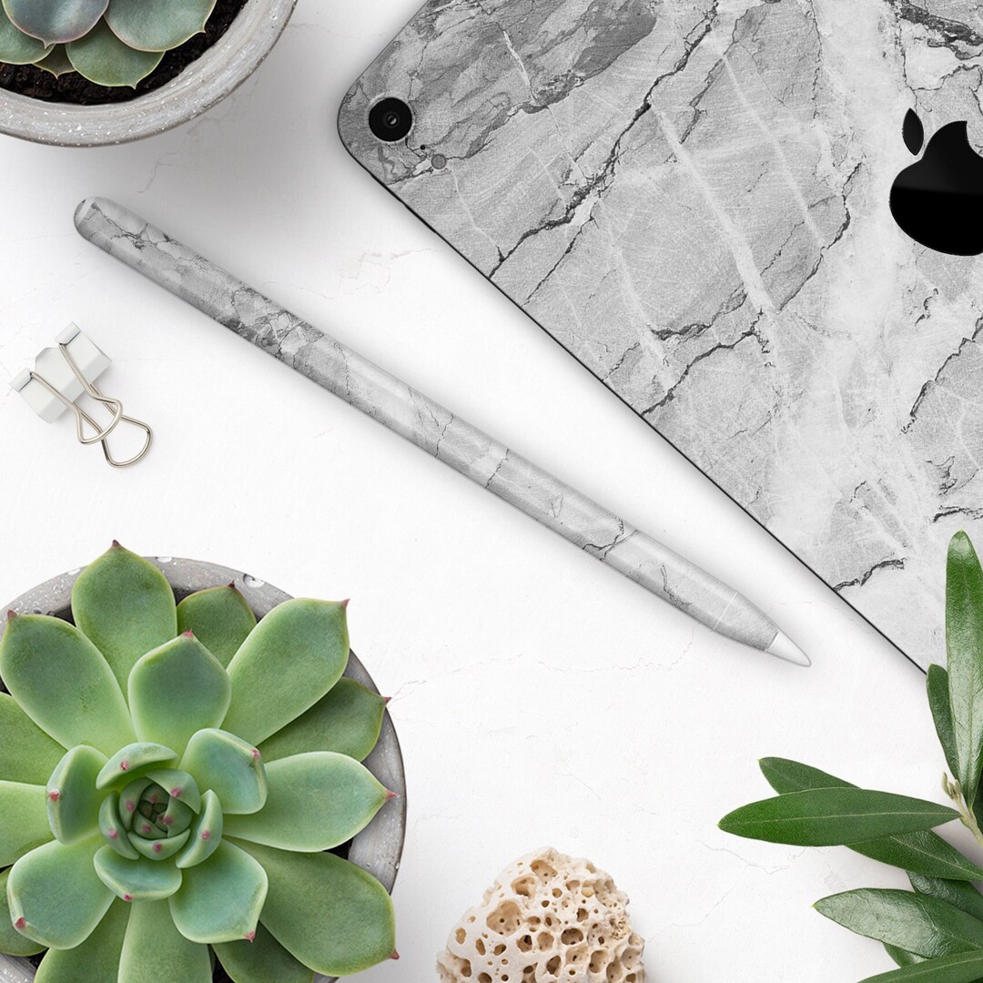 Gray Slate Marble // Cute Best Skin Decal Vinyl Wrap for Apple Pencil 1 ...