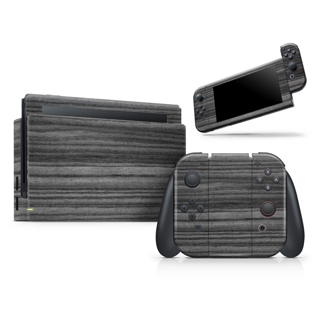 Dark Ebony Woodgrain // Skin Decal Wrap für Nintendo Switch OLED Gaming ...