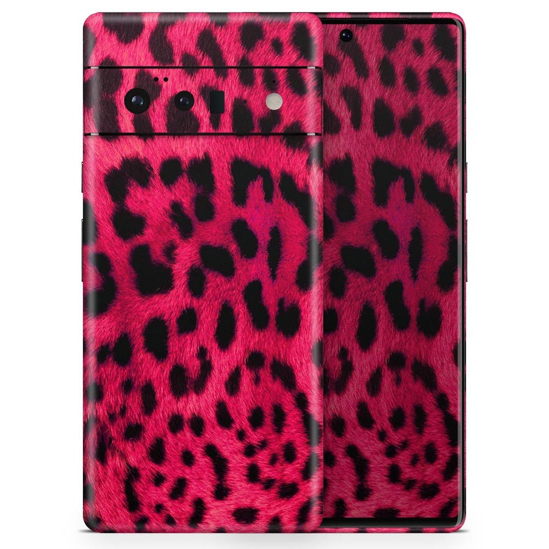 Fuzzy Real Pink Leopard Print // Full Body Skin Decal Wrap Kit - Etsy