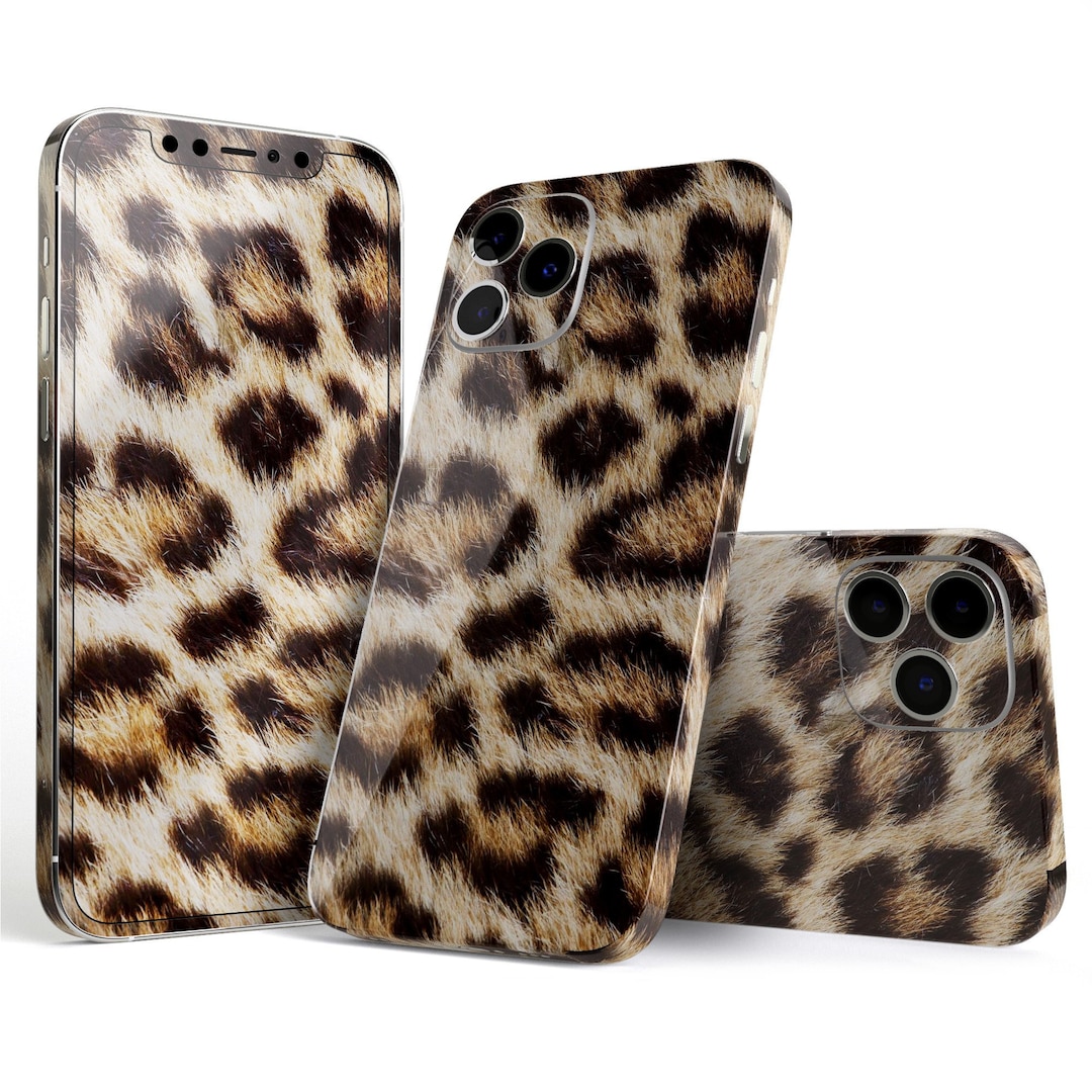 Leopard Furry Animal Hide // Protective Skin Decal Wrap Cover for Apple ...
